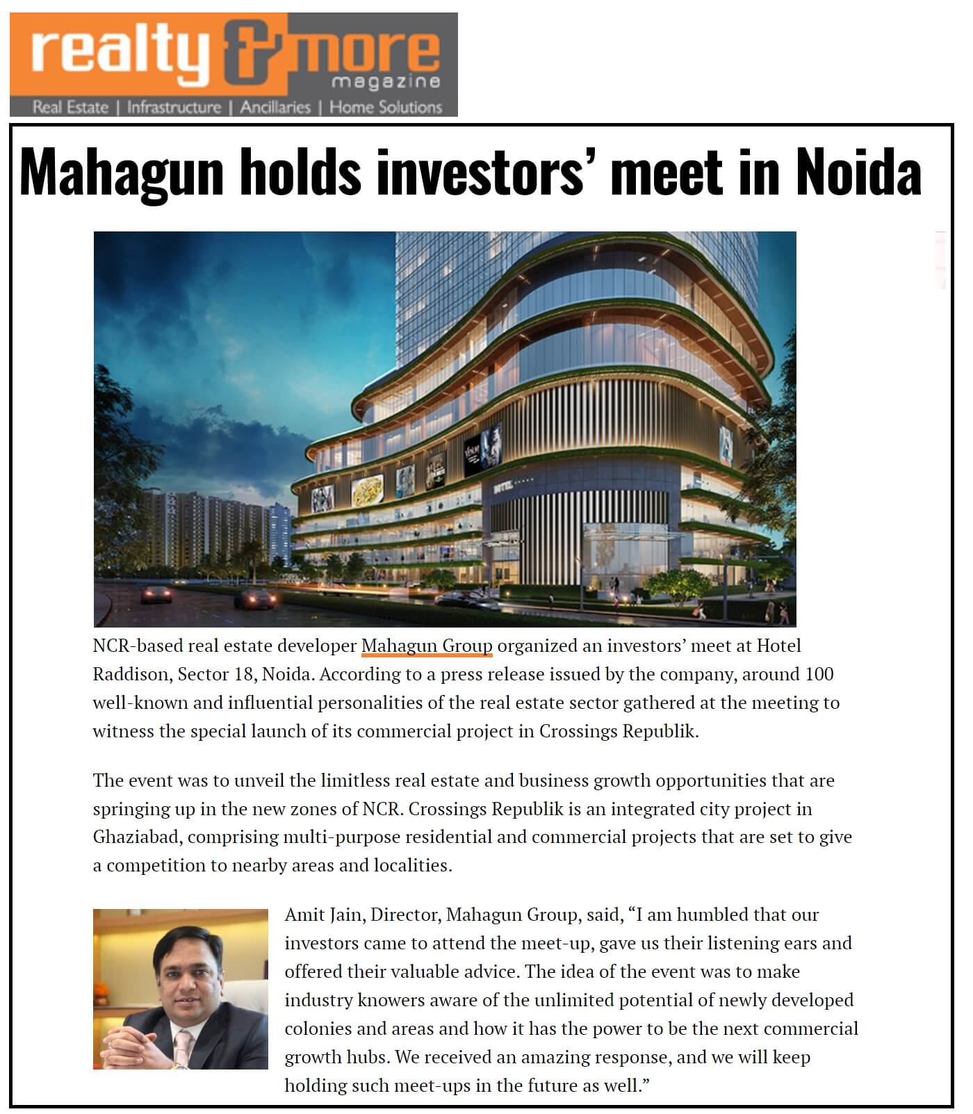 Media - Press Coverage - Mahagun Group